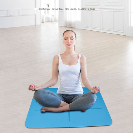 Wholesale Anti Slip Square Small Yoga Mat PU Rubber Meditation Mat ...
