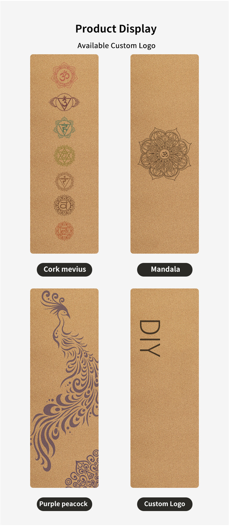 Cork Rubber Yoga Mat - Buy cork rubber yoga mat, Kid Cork Mat, Private ...